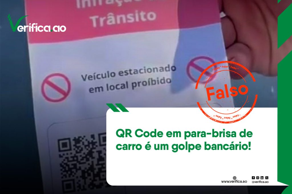 QR Code em para-brisa de carro é um golpe bancário – Verifica